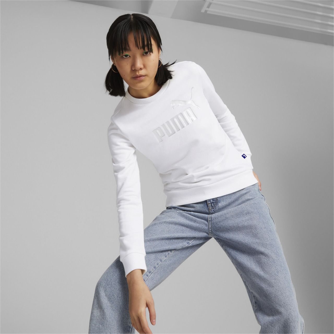 Puma Essentials+ Metallic Logo Crew TR | SportFits Shop