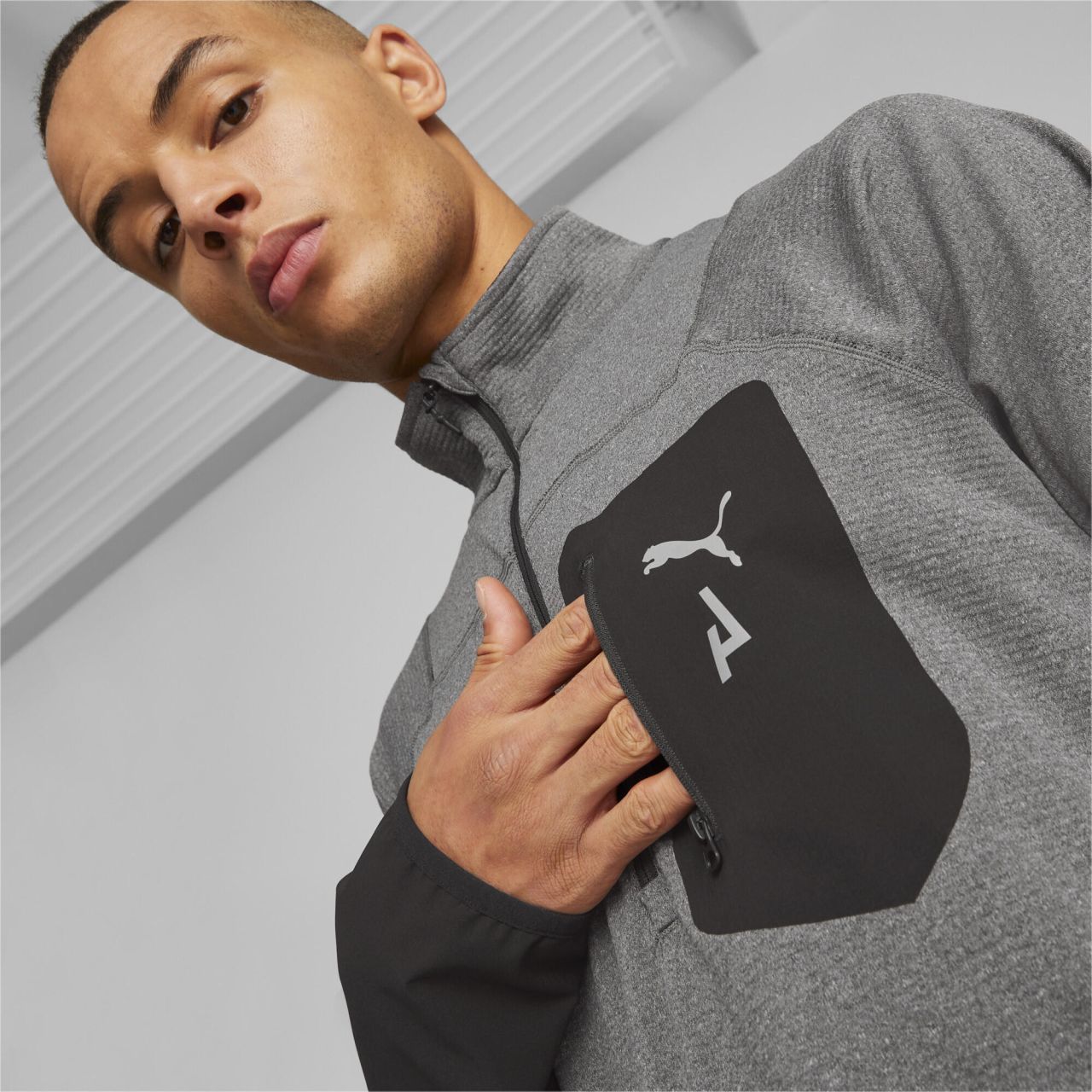 Puma M Seasons Polypropylene Raincell 1/2 Zip | SportFits Shop