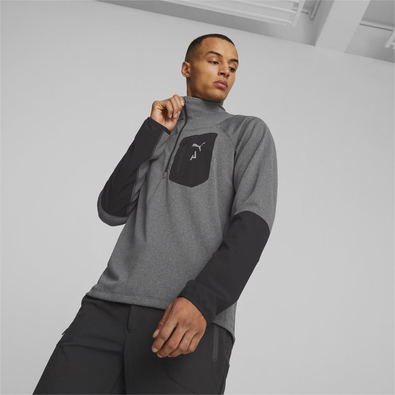 Puma M Seasons Polypropylene Raincell 1/2 Zip | SportFits Shop