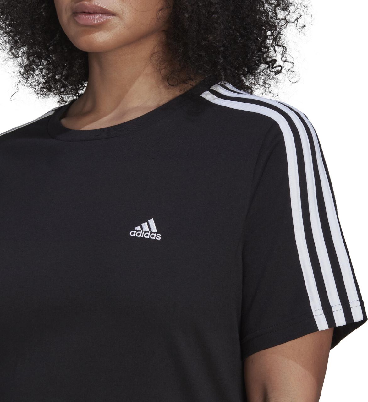 adidas Adidas Womenessentials Slim 3-STRIPES T-shirt Plus Isze ...