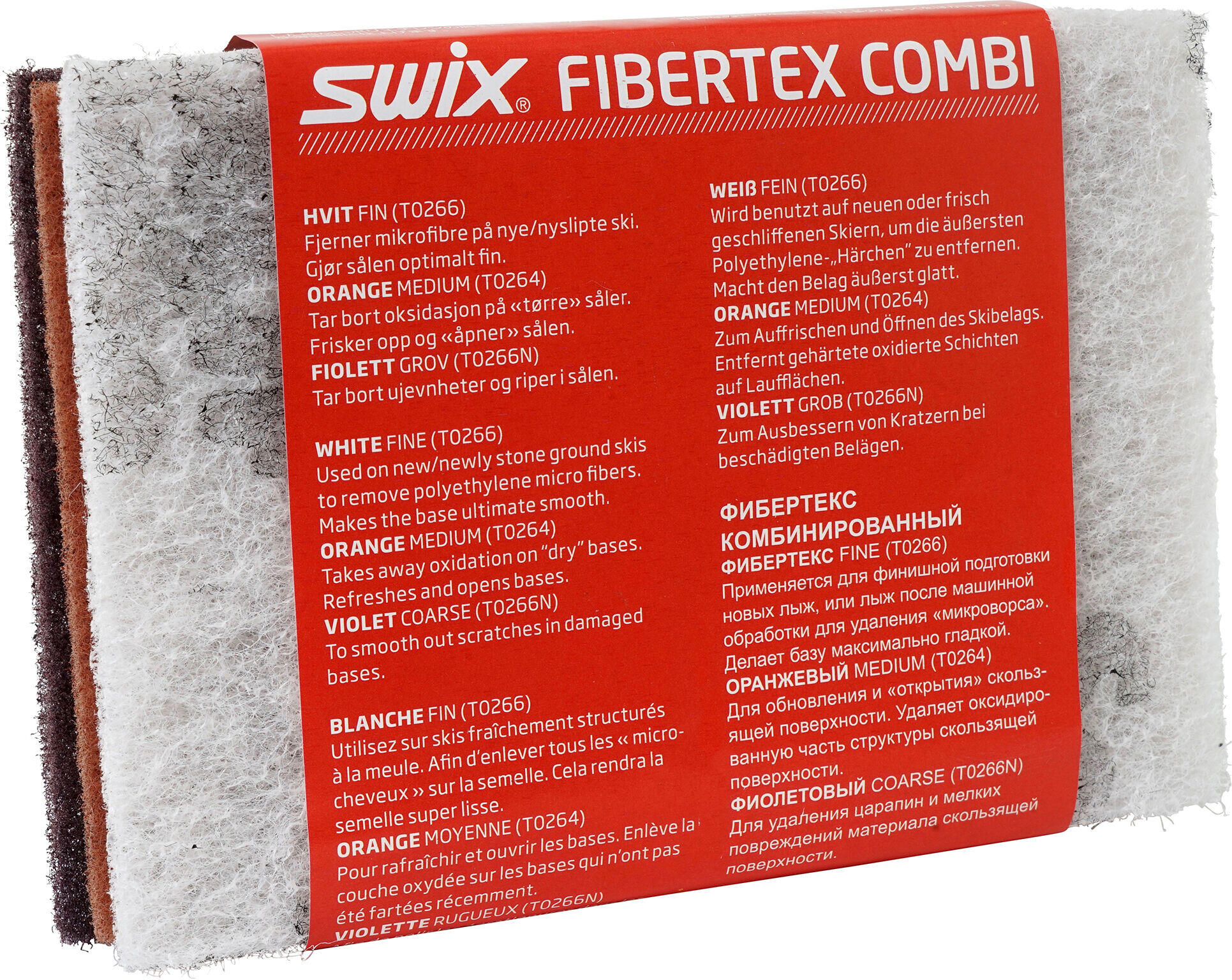 Swix T267M Fibertex Combi - Combination pack with extra fine, fine and ...