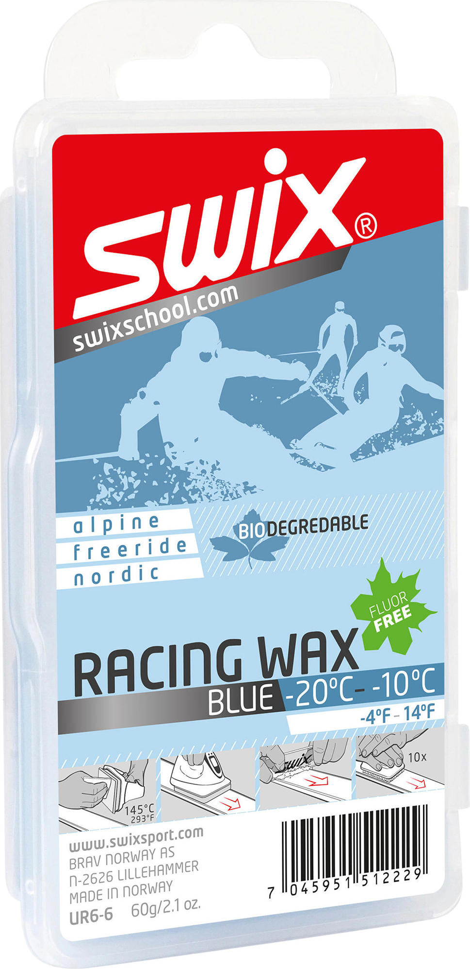 Swix UR6 Blue Bio Racing Wax, 60g - | SportFits Shop